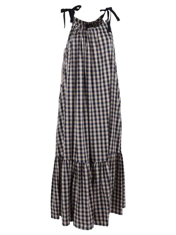 Max Mara Cotton And Ramie Dress - Blue