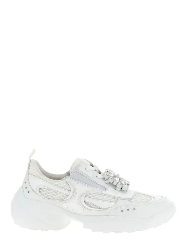 ROGER VIVIER Embellished Mesh Sneakers - Multicolor