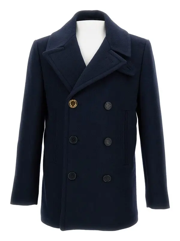 Givenchy Double Breasted Peacoat - Multicolor