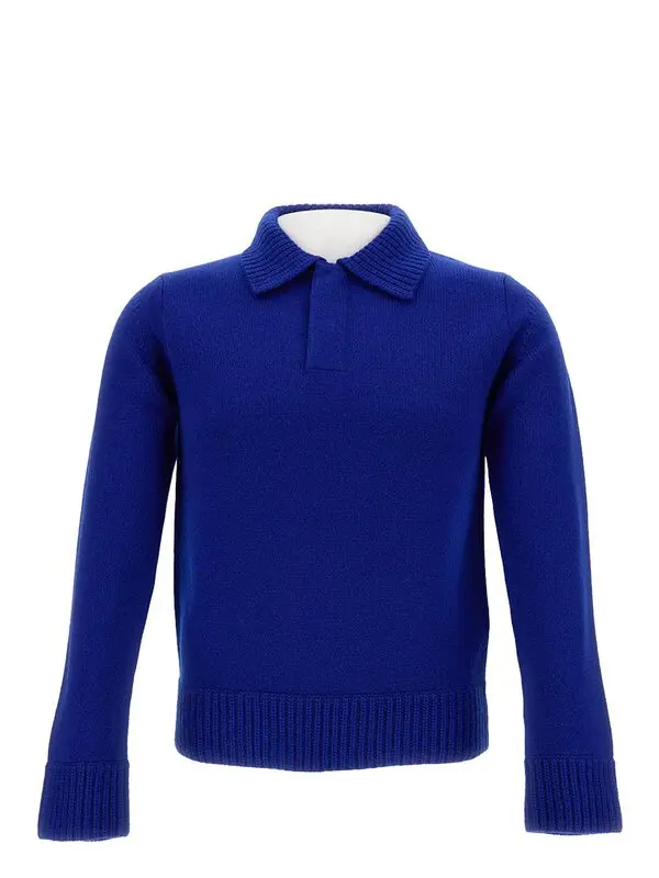 Sacai Wool Pullover With Point Collar - Multicolor