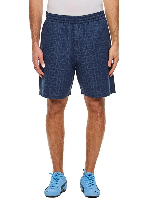 Givenchy Short Denim Monogram Shorts - Multicolor