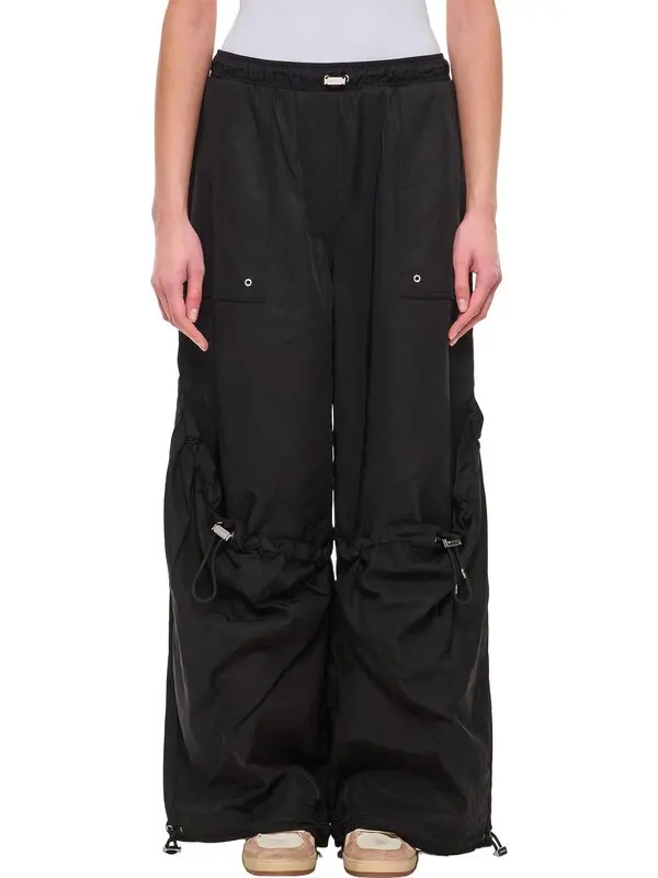Attico Nylon Wide Leg Trousers - Multicolor
