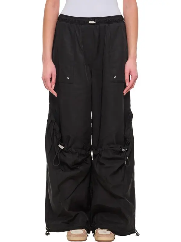Attico Nylon Wide Leg Trousers - Multicolor
