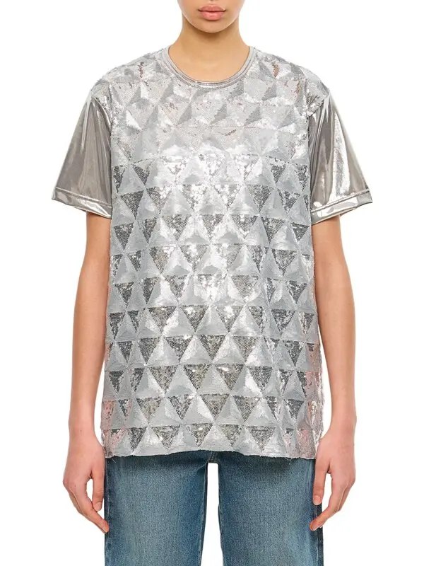 Junya Watanabe Sequined Crewneck T-shirt - Multicolor