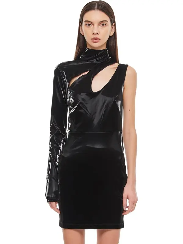 ROTATE BY BIRGER CHRISTENSEN One-shoulder Minidress With Cutouts - Multicolor