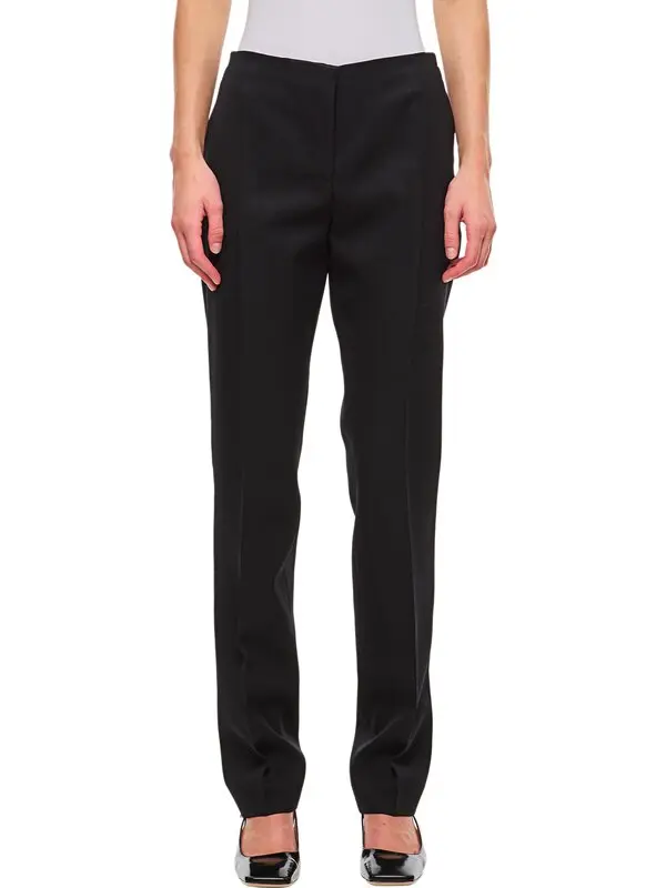 Attico Wool Gabardine Straight Pants - Multicolor