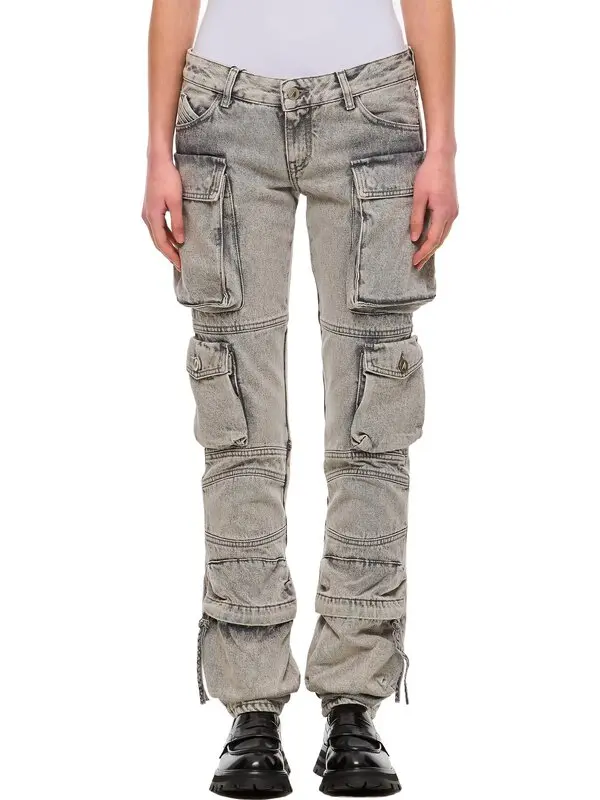 Attico Essie Denim Cargo Pants - Multicolor