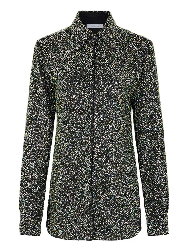 Rabanne Black Applique Long Sleeve Shirt - Multicolor