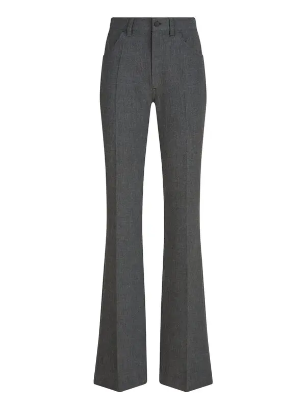 Attico Long Flare Pants - Multicolor