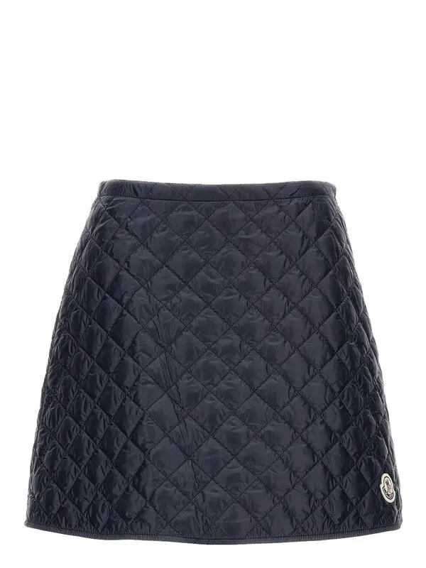 Moncler Flared Skirt With Logo Detail - Multicolor