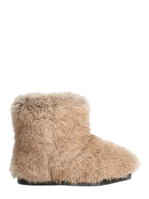 STAND STUDIO Zoe Faux Fur Ankle Boots - Multicolor