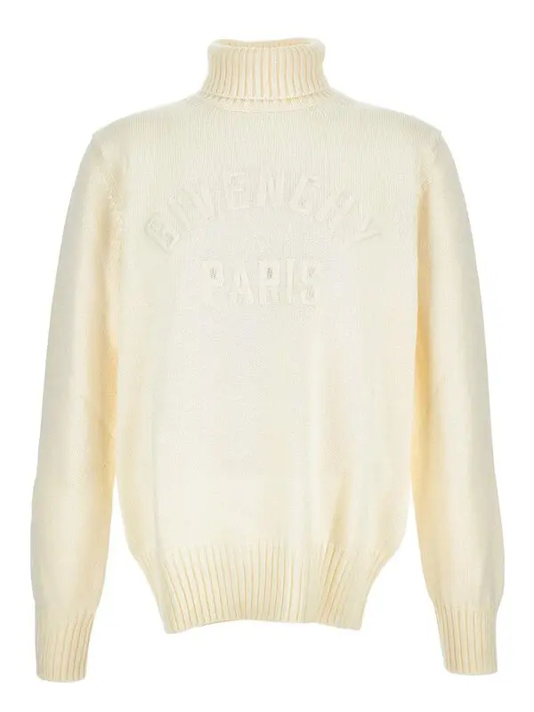 Givenchy High Neck Sweater With Embossed Logo - Multicolor