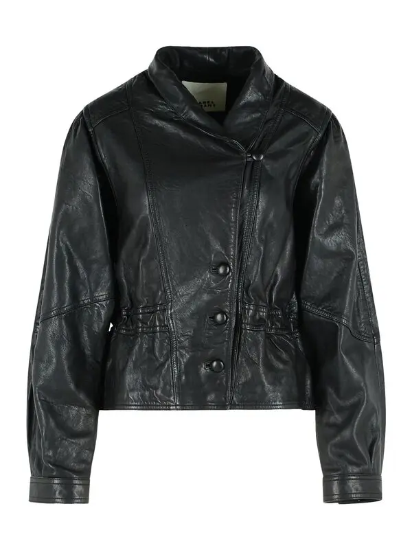 Isabel Marant Étoile Tressy Leather Jacket - Black