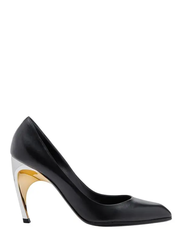 Alexander McQueen Leather Pumps With Metal Heel - Multicolor