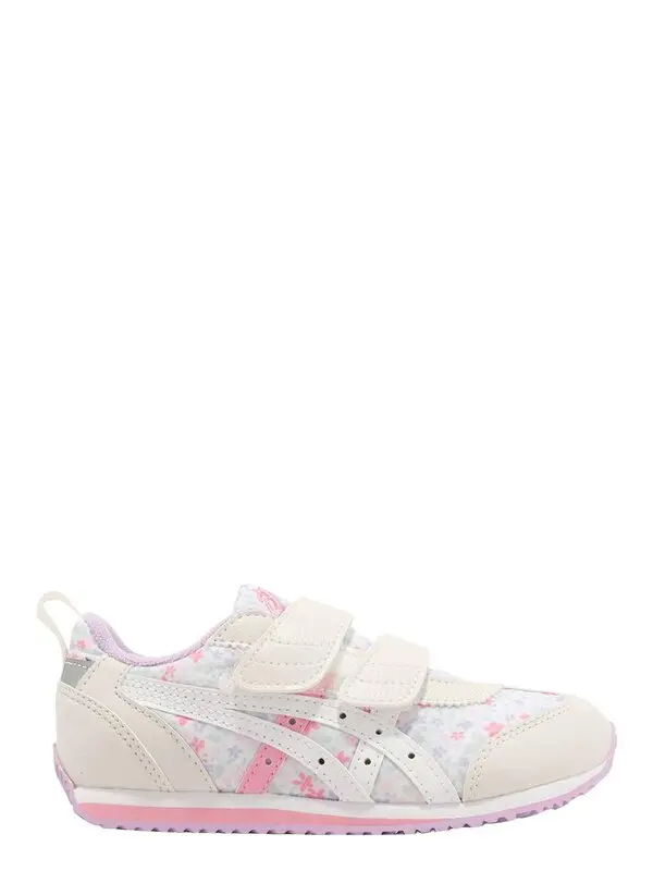 Asics Floral" Sneakers With Hook-and-loop Closures - White