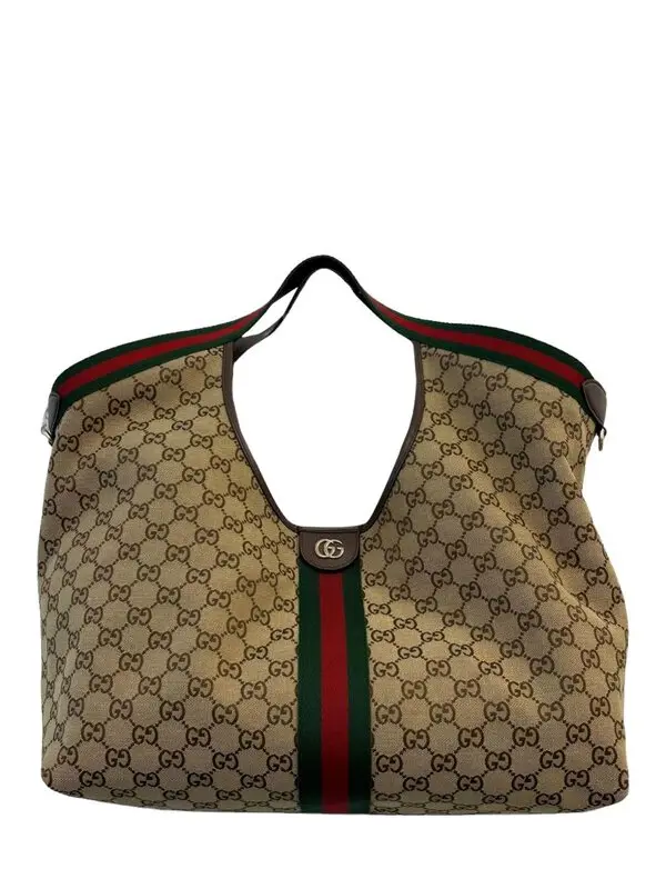 Gucci Gg-motif Striped Top Handle Bag - Multicolor