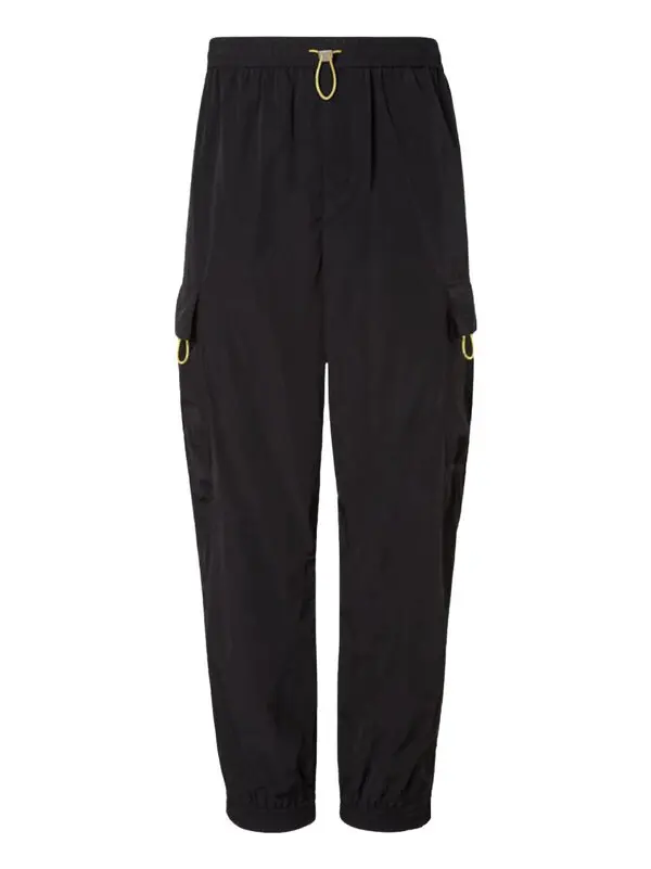 Fendi Nylon Cargo Trousers With Drawstring Details - Black