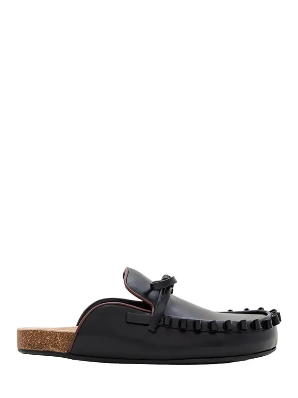 JW Anderson Leather Sabot With Bow Detail - Multicolor