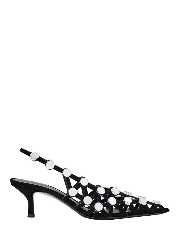 Attico Grid" Slingback 50 Mm - Multicolor