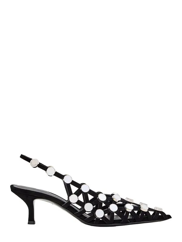 Attico Grid" Slingback 50 Mm - Multicolor