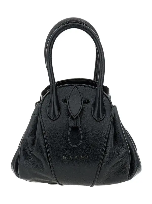 Marni Small Tulipea Bag In Black - Multicolor