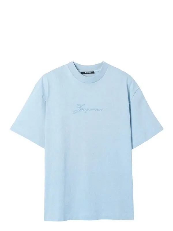 Jacquemus Le T-shirt Pigmento In Cotton - Blue