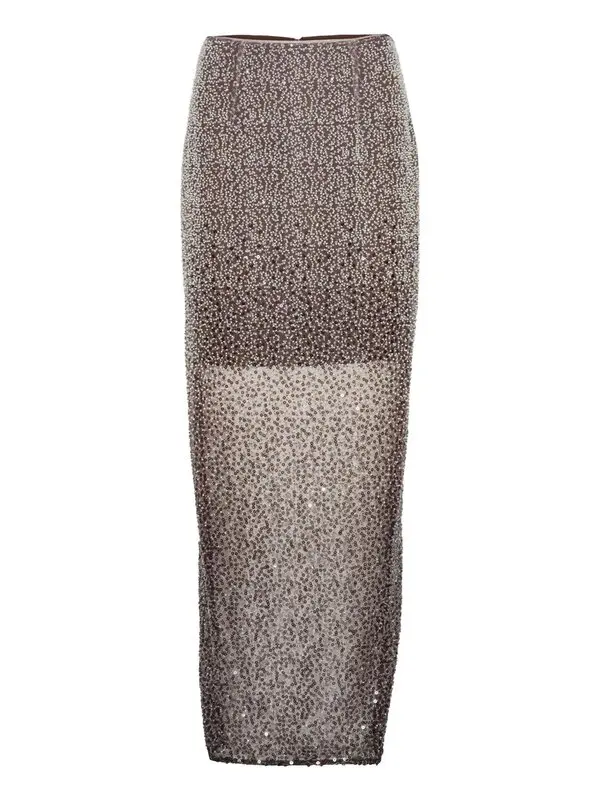 ROTATE BY BIRGER CHRISTENSEN Sequined And Beaded Pencil Skirt - Multicolor
