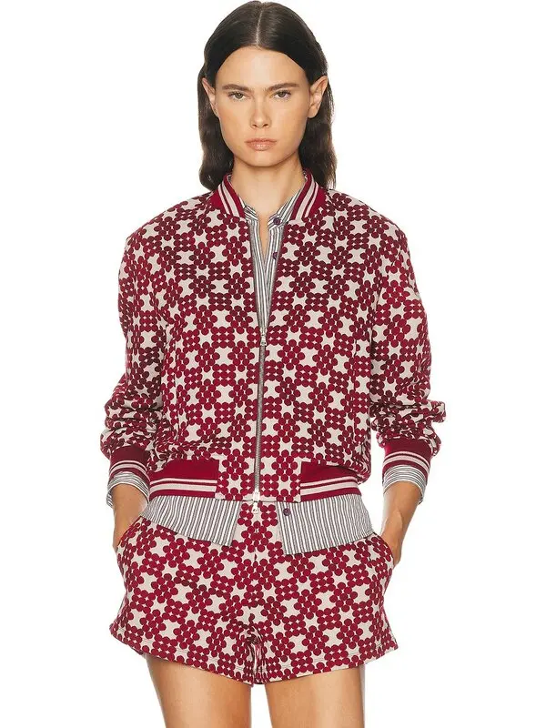 Dries Van Noten Helan Bomber Jacket - Burgundy
