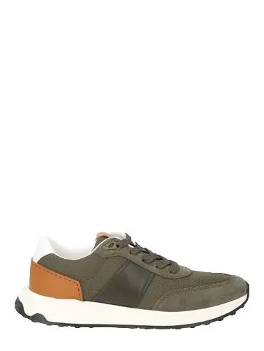 TOD'S Military Leather And Textile Fiber Low-top Sneakers - Green