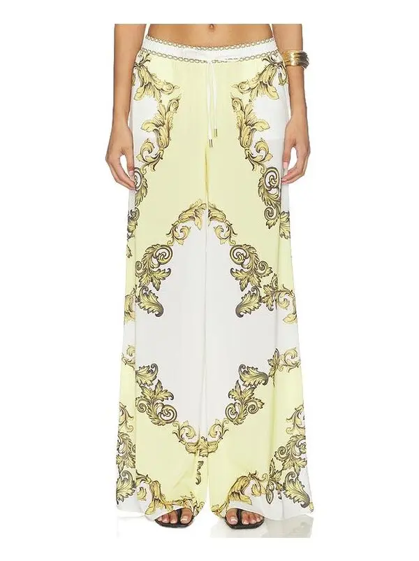 Alice + Olivia Wide Leg Printed Trousers - Golden Coast