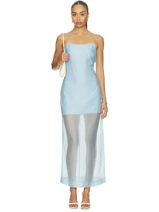 Amanda Uprichard Jenny Midi Dress - Baby Blue