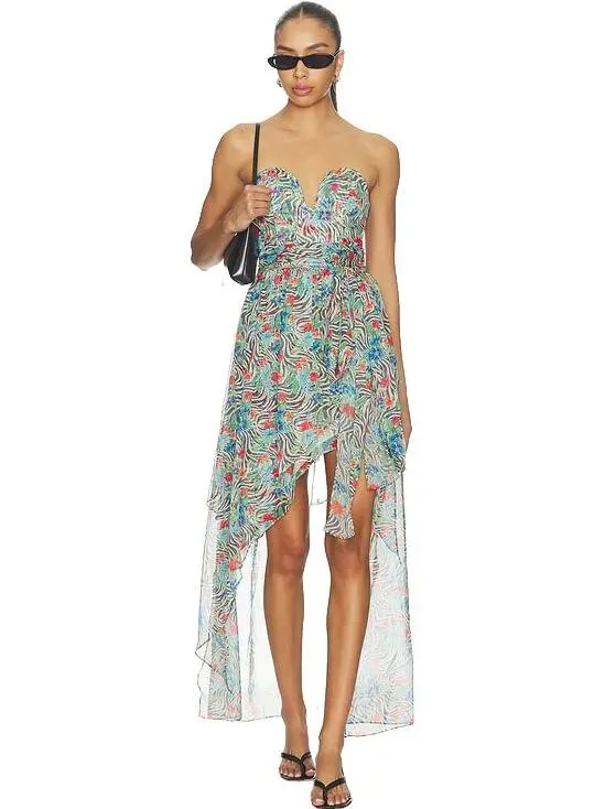 Amanda Uprichard Aurelia Maxi Dress - Sahara Print