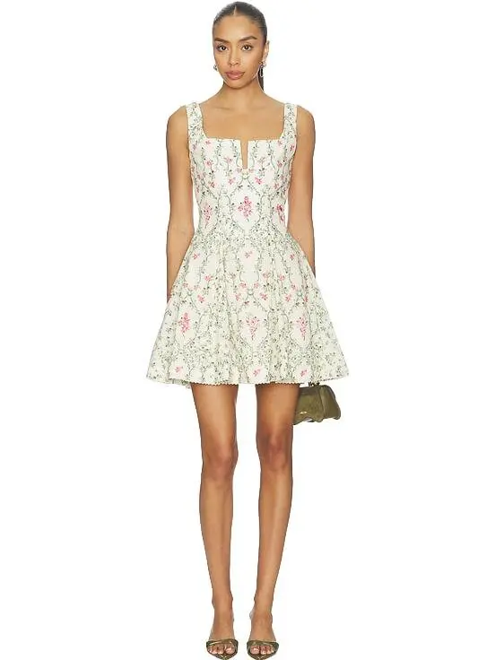 Agua Bendita Printed Cotton Mini Dress - Multicolor