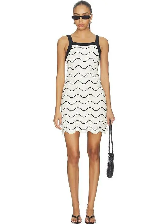Amanda Uprichard Margery Dress Cream - Ivory Black