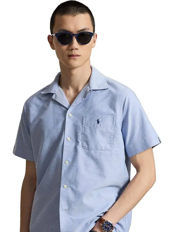 Ralph Lauren Classic Fit Oxford Camp Shirt - Blue