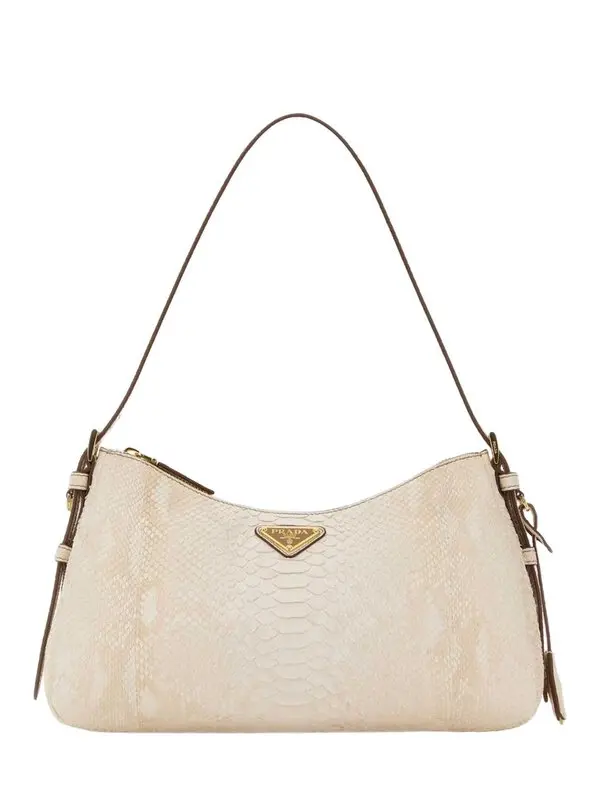 Prada Python Shoulder Bag - Cream