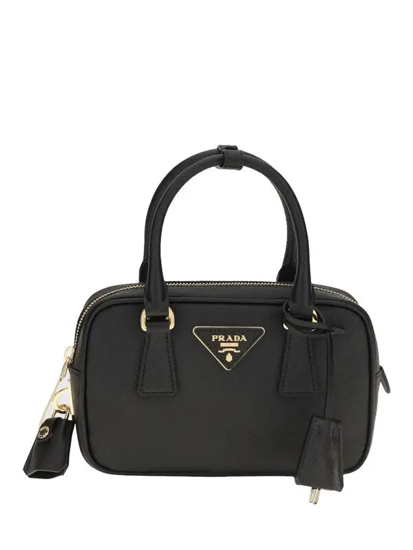 Prada Mini Top Handle Bag - Black