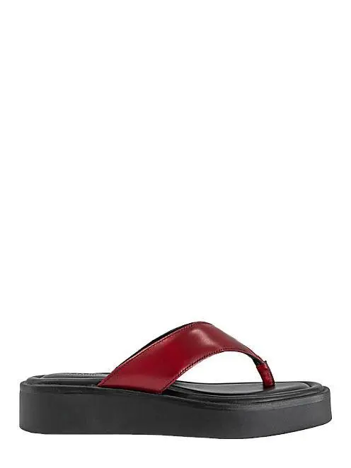 VAGABOND SHOEMAKERS Danya Platform Leather Sandals - Red