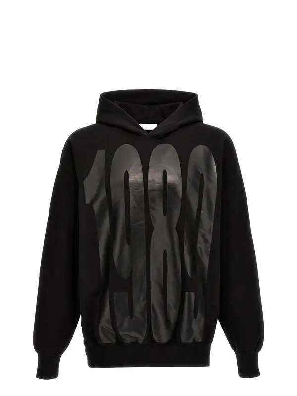 1989 STUDIO Hooded Sweatshirt With Front And Back Logo - Black
