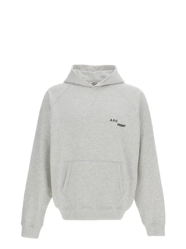 A.p.c. Logo Printed Hoodie - White