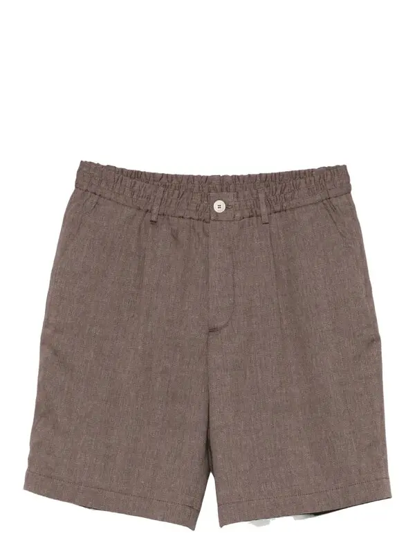 Brunello Cucinelli Wide-leg Elasticated Waistband Shorts - Brown