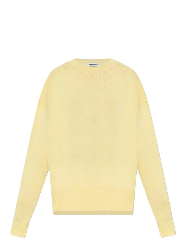 JIL SANDER Crew Neck Long Sleeve Sweater - Nude