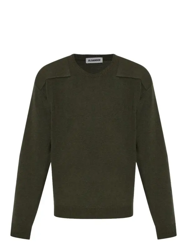 JIL SANDER Drop Shoulder Sweater - Black