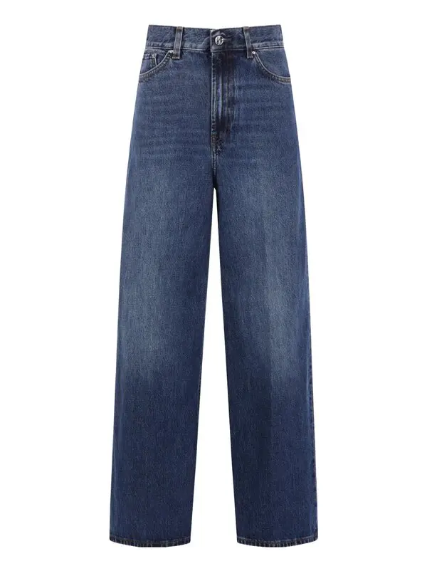 TOTEME High-waisted Straight-leg Jeans - Blue
