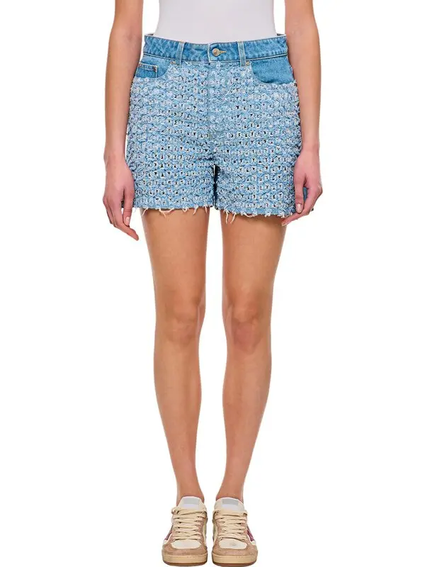 Stella McCartney Boucle Denim Shorts - Multicolor
