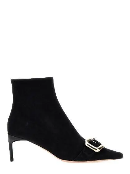 ROGER VIVIER Buckled High Heel Ankle Boots - Multicolor