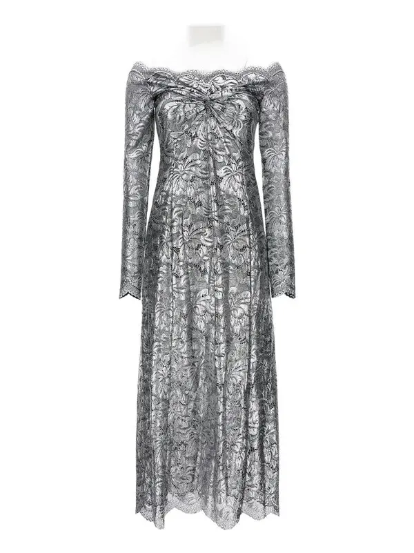 Rabanne Long Sleeve Lace Dress - Multicolor