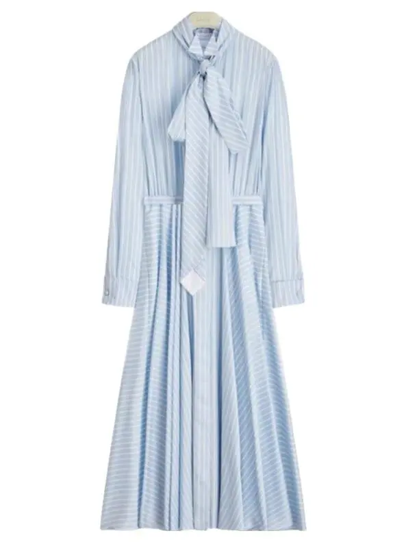 Dior Mid-length Shirtdress With Embroidered Tie - No