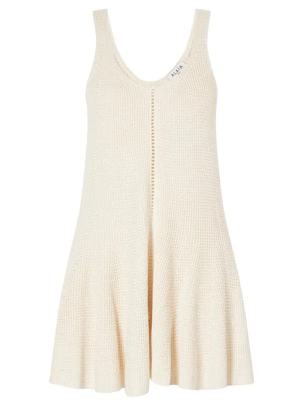 Alaïa Godet Silk Mini Dress - White