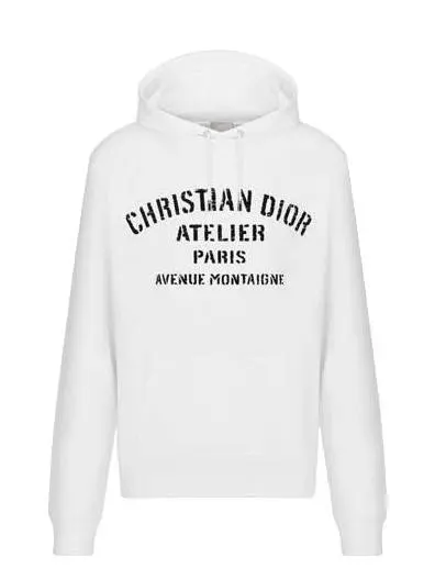Dior Casual Alphabet Hoodie - White